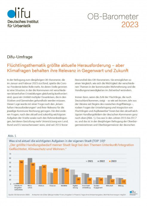 OB-Barometer 2023 | Deutsches Institut für Urbanistik